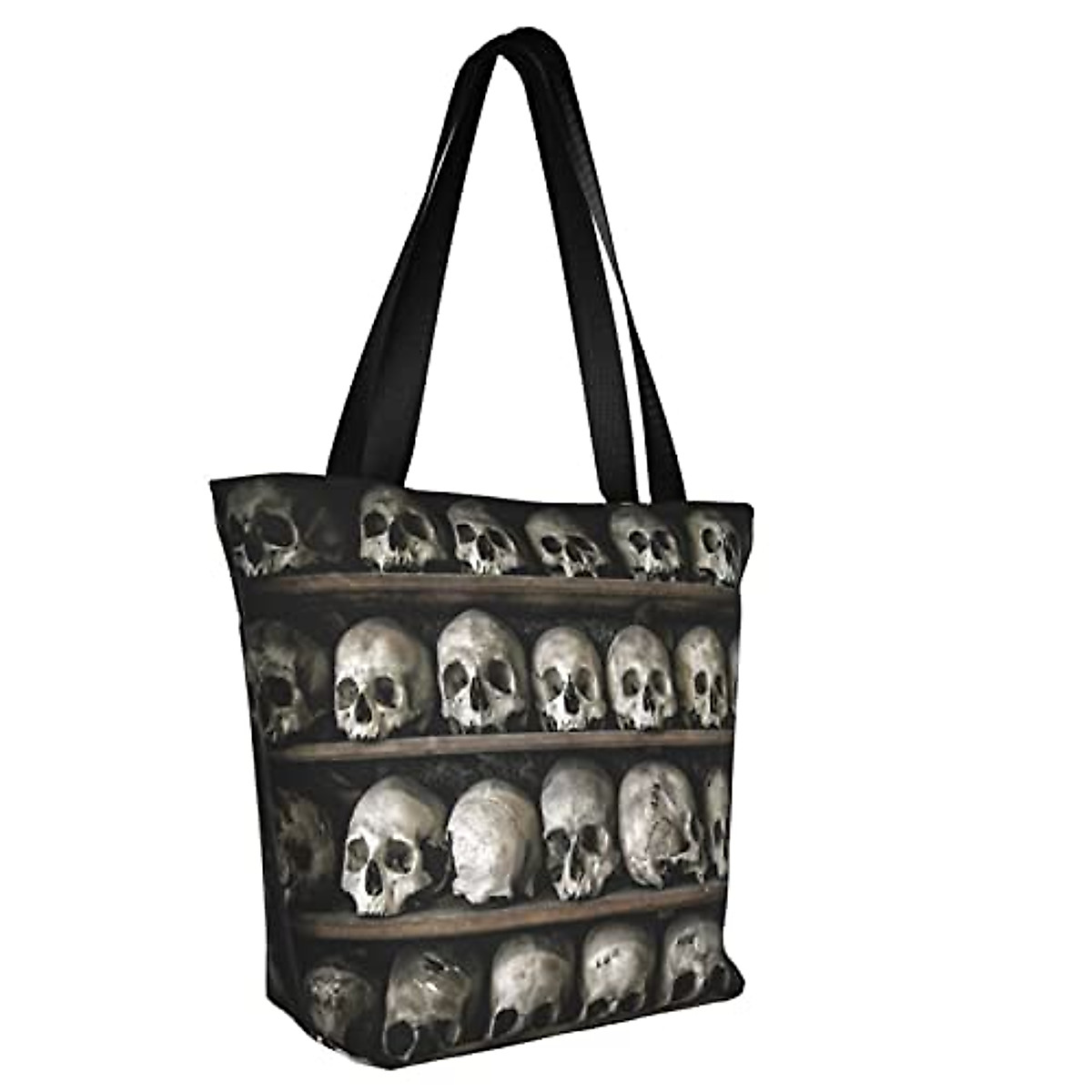 Skulls Head Bones Death Skull Women's Shoulder Handbag Portable Tote Bag Storage Handle Bag