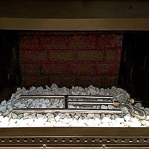 GASPRO 18 x 6 inch Gas Fireplace Burner, Stainless Steel H Burner for Gas Fireplace, Fire Pit, Propane & Natural Gas, Non-Whistle, Easy to Install