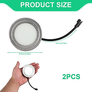 GUGUMO 2Pack DC 12V 1.5W Range Hood Bulb with SM Socket, Sturdy Stainless Steel Undercabinet Closet LED Light Kitchen Lamps, Stove Appliance Light LED Replacement (Cold White, 6000K)(Plz See Details)