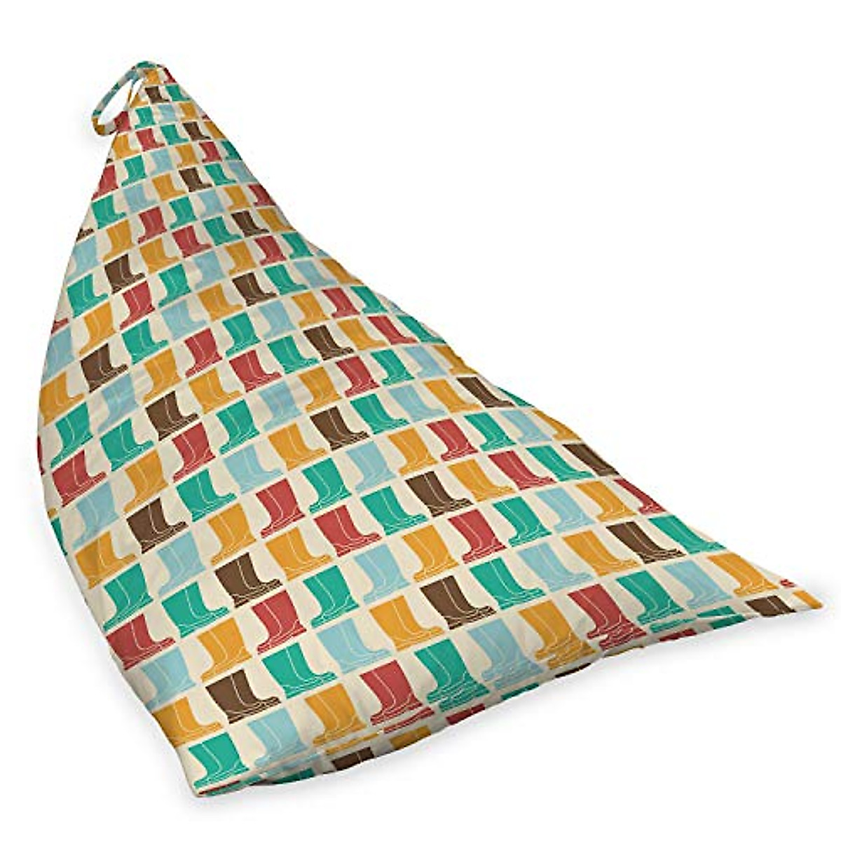 Ambesonne Autumn Lounger Chair Bag, Rubber Boots Rainy Days Footwear Fall Season Gardening Fashion Graphic Art, High Capacity Storage with Handle Container, Lounger Size, Eggshell Multicolor