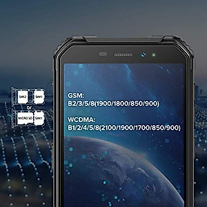 Ulefone Rugged Phones Unlocked, Armor X6 IP68/69K Dustproof Waterproof Smartphone, Global 3G Dual SIM, 5.0 inches, 8MP + 5MP, WiFi, Bluetooth, GPS, Compass, US Version (Black)