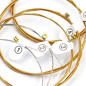 bestwishes Acoustic Guitar Strings,Phosphor Bronze Guitar Strings.011-.052,Guitar Strings Acoustic 6 String Set,3 Guitar Picks And 1 String Changing Tool