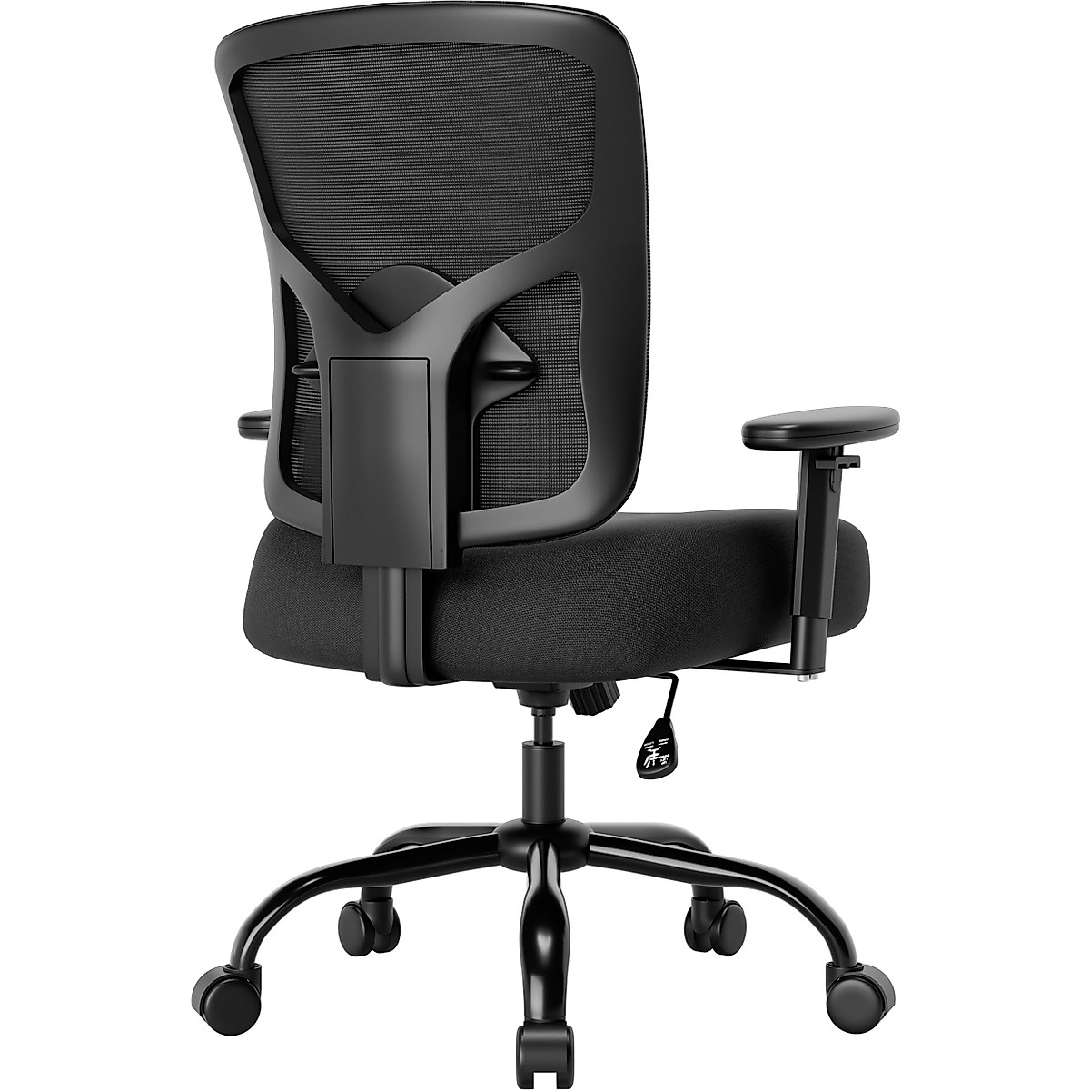 POWERSTONE Big and Tall Office Chair 400lbs, Office Chair for Heavy People with Thickened and Widened Soft Seat Ergonomic Mesh Heavy Duty Office Chair with Adjustable Lumbar Support and Armrest