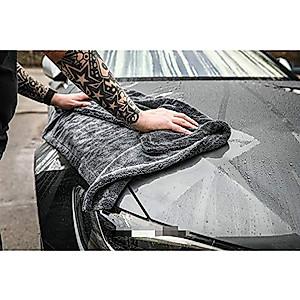 Microfiber Car Drying Towel, 1300GSM Superior Absorbency Twist Loop for Drying Cars, Trucks, and SUVs (Gray, 20"x32")