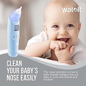 Watolt Baby Nasal Aspirator - Electric Nose Suction for Baby - Automatic Booger Sucker for Infants - Battery Powered Snot Mucus Remover for Kids Toddlers