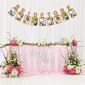 Tatuo Bridal to Be Photo Banner Bride Bunting for Wedding Decoration and Bridal Shower Party Supply (Brown)