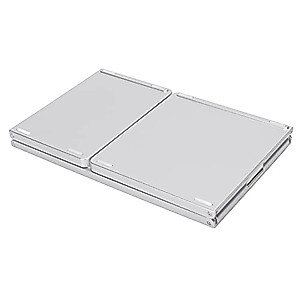 3 Folding Keyboard with Touchpad, 63 Keys Bluetooth 3.0 10m Working Distance Portable Wireless Keyboard for Smartphone Tablet Laptop (Silver White)