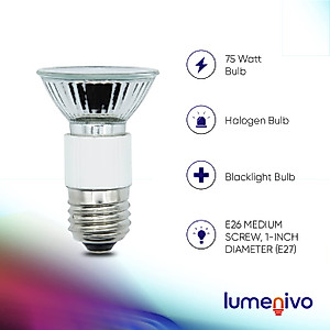 lumenivo 75W Halogen Bulb Replacement for Dacor Part 62351 92348 Range Hood Lights 120V MR16 Stove Hood Light Bulbs with E27 European Medium Screw Base - 2 Pack