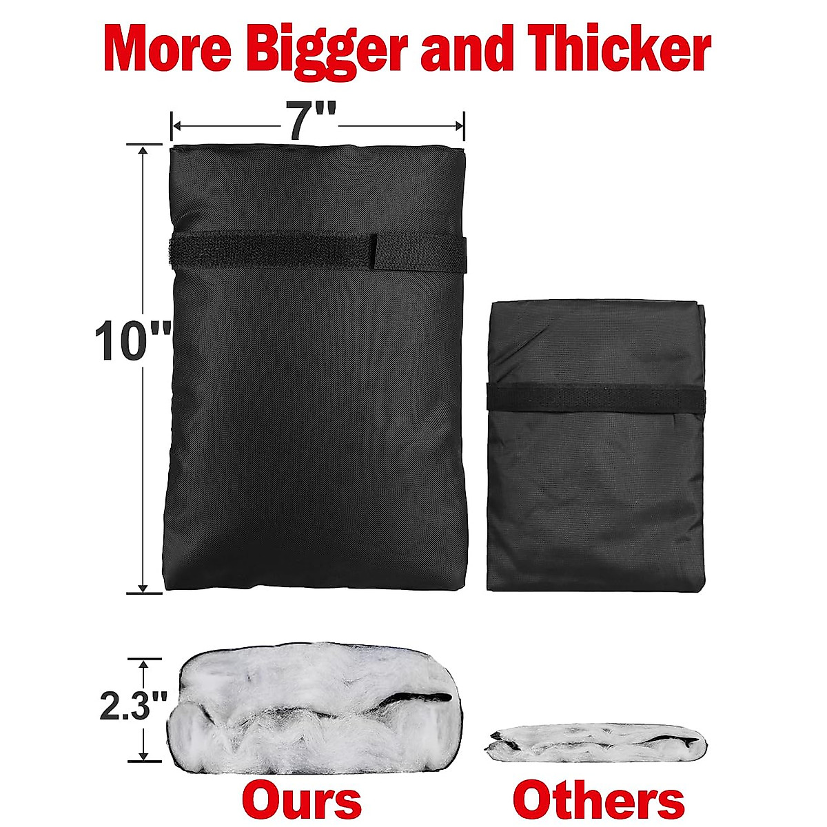 Outdoor Faucet Covers for Winter, Pro 10" H x 7" W Outside Faucet Cover Freeze Protection, Upgraded Reusable Waterproof Insulated Spigot Cover, Thickened Water Spigot Cover for Winter, 4 Pack, Black