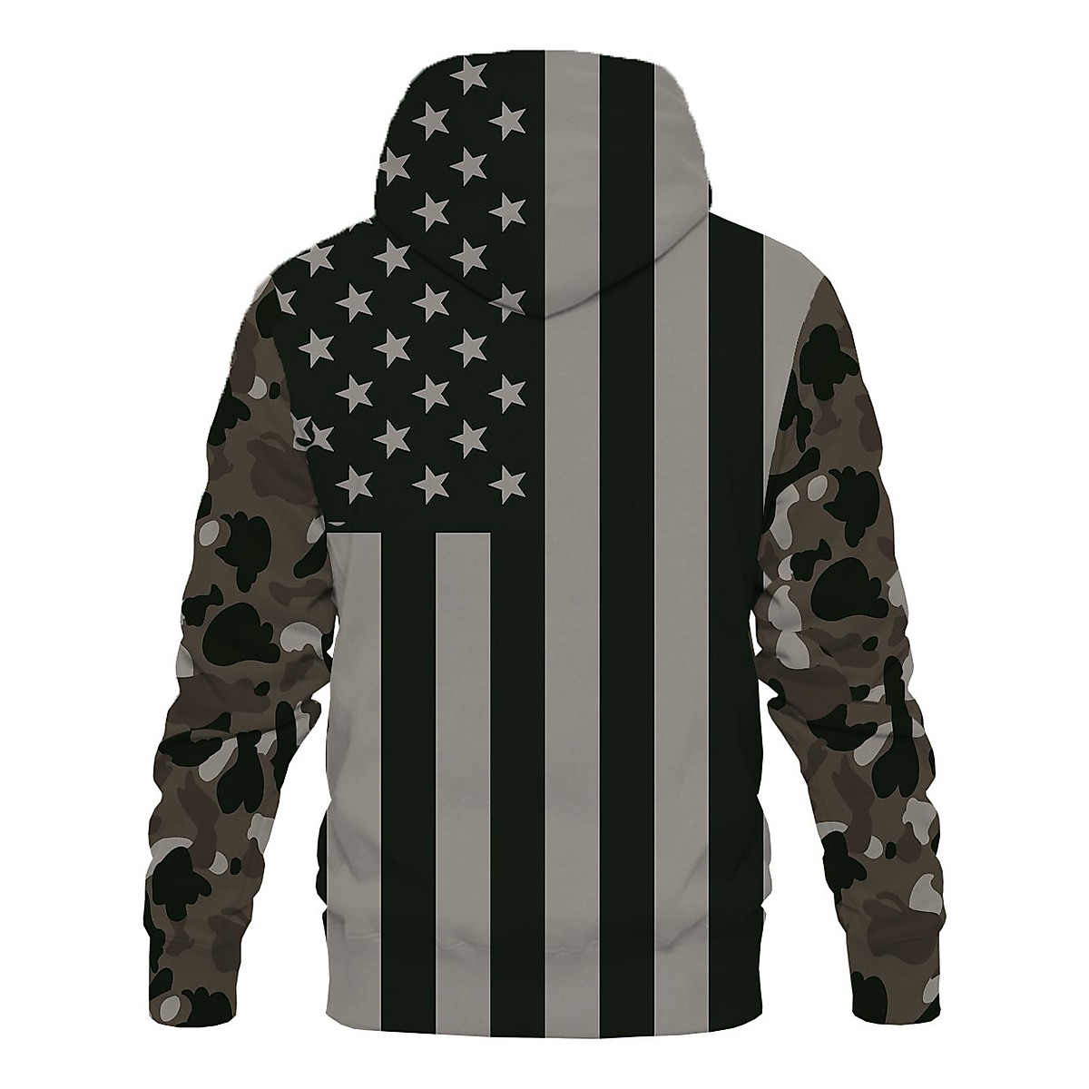 SYAIMN Unisex 3D Pullover Hoodies for Men Women Black Strip Graphic Hooded Hoodie with Pocket Medium