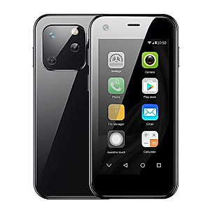 Mini Smartphone Soyes XS13 2.5Inch Touch Screen 1GB RAM 8GB ROM Android 6.0 3G WCDMA Camera GPS WiFi Bluetooth Student Pocket WiFi Mobile Phone Unlocked Cellphone (Black)
