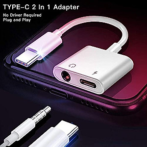 USB C to 3.5mm Jack Headphone Aux Audio Adapter Type C Fast Charging Dongle Converter USBC Earphone Adapter for Google Pixel 4 4XL 3 3XL 2 2XL, iPad Pro 2020 2019 2018, Samsung Note 10/S20 and More