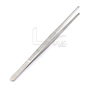 LAJA Imports Stainless Steel Tongs Tweezer With Precision Serrated Tips for Surgi & Sea Food (8" 10" 12")