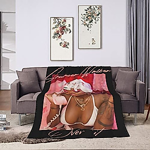 Summer Walker Over It Throw Blanket Super Soft Lightweight Flannel Fleece Blankets for Home Bed Sofa