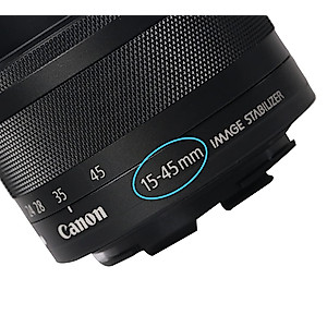 49mm Lens Cap Cover Compatible for Canon EOS M50 EF-M 15-45mm f/3.5-6.3 is STM Lens,for EOS M200 M50 M5 M6 Mark II M100 Camera HUIPUXIANG [2 Pack]