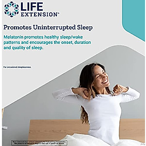 Life Extension Melatonin IR/XR 120 Capsules - Immediate & 7 Hour Extended-Release - Night Time Supplement - Supports Staying Asleep - Non-GMO, Gluten-Free