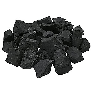 Raw Shungite Stones Crystal Rock, Real Shungite Stones for Water Purification - 30-70mm Piedra Shungite Original (5 Pieces)