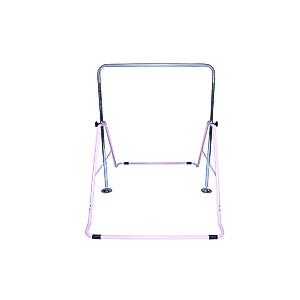 GYMPRO Kids Gymnastics Bar Horizontal Bar Junior Gymnastic Training Equipment Height Adjustable Climb Tower Balance Bar Asymmetric Bar Playground (Pink)