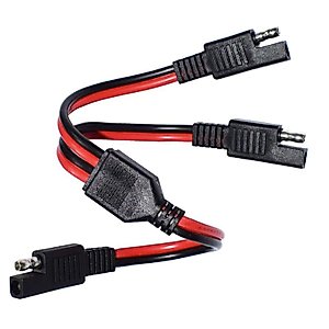 LIXINTIAN 14AWG SAE DC Power Automotive Connector Cable Y Splitter 1 to 2 SAE Extension Cable, Fit for Suitable for Solar Battery Connection and Transfer
