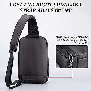 KINGSONS Casual Sling Bag Large Capacity Shoulder Bag Crossbody Bag Lightweight Chest Bag Waterproof Double Ipad Compartment, Suitable for Short Trips Cycling Day Bag