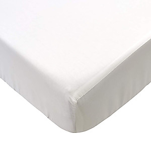 Brandream Girls Crib Bedding Sets White Purple Luxury Baby Nursery Bedding 4 Piece Ruffle Comforter Blanket Set, 100% Cotton