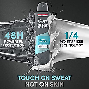 Dove Men Deodorant, Clean Comfort Scent, 48 Hour Powerful Protection Anti Perspirant, 8.45 Ounce (Pack of 6)