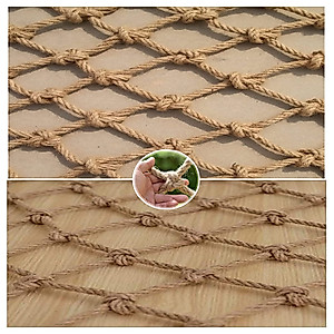 Hynet Climbing Cargo Net, Kids Safety Net, Waterproof Hemp Rope Net, Swing Rope Ladder Truck Trailer Netting, Balcony Railing Stair Protection Decor Mesh (Size : 1 * 3m(3 * 10ft))