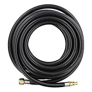 Dumble 18 Feet Low Pressure Propane Quick Connect Hose Extension - 3/8 Inch Female Flare and 1/4 Inch Male Quick Connect for RV, Camper, BBQ Grill, Propane Tank, Heater, and Firepits