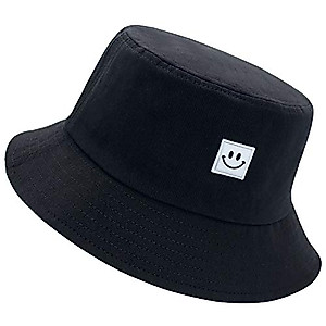 Bucket Hat,Unisex 100% Cotton Summer Travel Beach Sun Cap