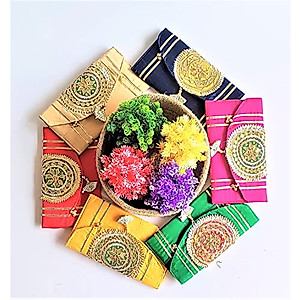 Clutch Bag For Woman Traditional Patola Clutch Handbag Elegant Evening Wedding Party Purse For Women's & Girls BY PANACHE MERCHANT (Pink)