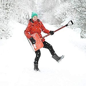 Cabilock 2pcs D Shaped Plastic Grip Snow Shovel Handle Replacement Spades Forks Garden Snow Removal Spade Snow Scoop Digging Raking Tools Hand Protect Black