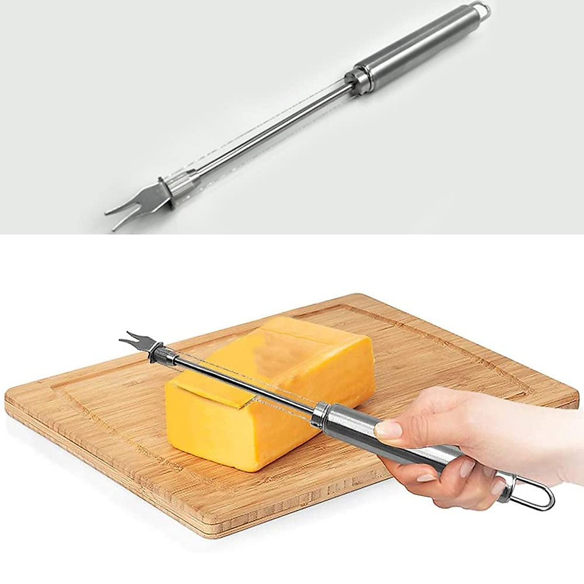 Cheese Cutter Linear Stainless Steel Butter Cheese Slicer for Cutting Soft, Semi-hard and Hard Cheese Kitchen Cooking Tools