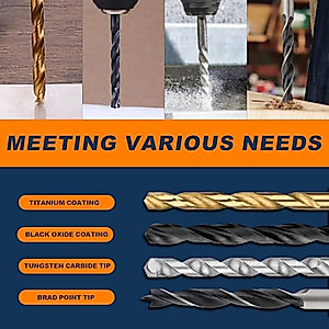 Carbide Drill Bit Set and Allen Wrench Hex Drill Bits Tool Kit Organizer for Cordless Drill Impact Drive Masonry Drill Bit Set (246PCS)