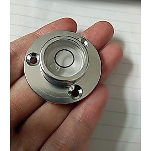 Driak 34mm/1.34" Round Bubble Level Aluminum Case bullseye level Glass Mirror Bubble Level Circular Spirit Level Bubble Small Precision Level with Mounting Holes