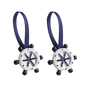 LIFKOME 2pcs Curtain Hook Magnetic Tie Back Window Magnetic Holdbacks Curtain Tiebacks Curtain Brackets for Curtain Rod Outdoor Curtains Curtain Buckle Simple Seaside Tassel Polyester