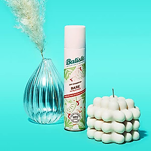 Batiste Dry Shampoo, Bare Fragrance, Refresh Hair and Absorb Oil Between Washes, Waterless Shampoo for Added Hair Texture and Body, Dry Shampoo Bottle 6.35 Oz(Pack of 1)