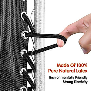 Zero Gravity Chair Replacement Cords, Replacement Laces for Antigravity Chair, Patio Recliners Repair Cord, Bungee Elastic Lounge Chair Cord, Recliner Replacement Parts (Black) 4PCS