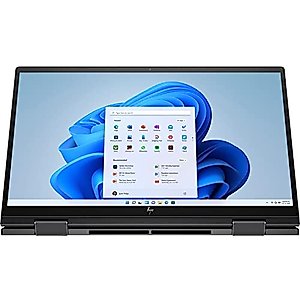 HP 2023 Newest Envy x360 2-in-1 Laptop, 15.6 inch FHD Touchscreen Display, AMD Ryzen 5 5625U Processor, 8GB RAM, 256GB SSD, Backlit Keyboard, Wi-Fi 6E, Bluetooth, Windows 11 Home, Bundle with JAWFOAL