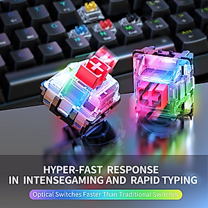 Punkston TH61 60% Mechanical Gaming Keyboard,RGB Backlit Wired Ultra-Compact Mini Mechanical Keyboard Full Keys Programmable Black