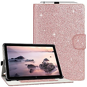 Fingic Case for All-New Amazon Fire HD 10 & for Fire HD 10 Plus (11th Generation, 2021 Release) Glitter Sparkle Slim Folding Stand Cover with Auto Wake/Sleep Smart Case for Fire HD 10 Tablet 10.1 Inch