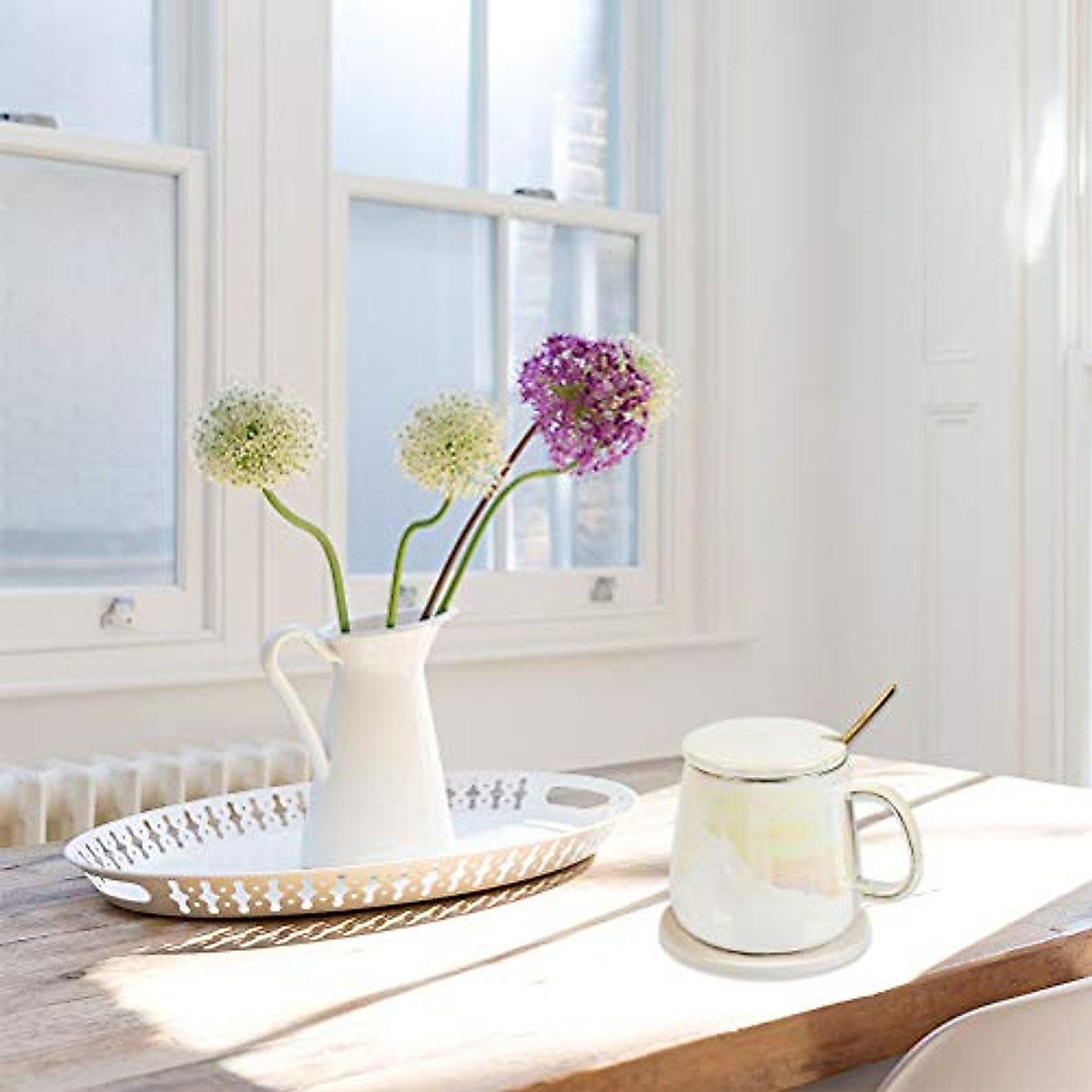 12 Pcs Ceramic Tiles for Crafts Coasters, Absorbent Stone Coaster Blanks for Crafts, 4inch Ceramic White Tiles Unglazed with Cork Backing Pads, Decorate Your Own Coaster DIY Project