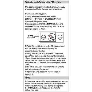 Replacement for Playstation Media Remote Control - White Color