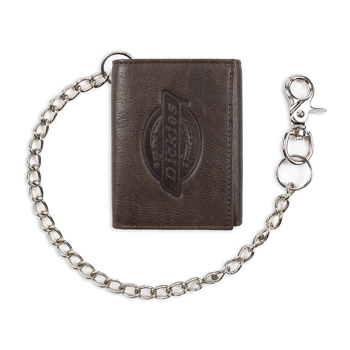 Dickies mens Leather Trifold Wallet, Dark Brown, One Size US