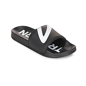 TRETORN Womens Slides Ace-Cute Sandals Casual Summer Comfort Slip-On Shower/Water Shoe, Black/White, 9