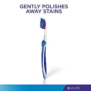 Oral-B 3D White Luxe Pro-Flex 38 Medium Manual Toothbrush Twin Pack, 2 Count