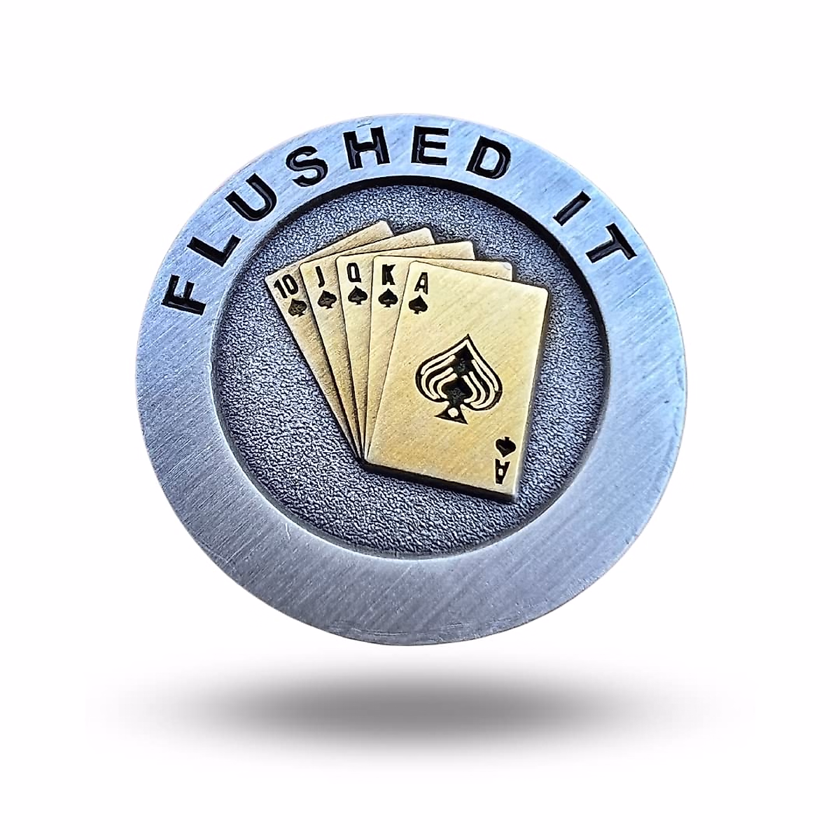 Full Metal Markers Poker Chip Unique Magnetic Metal Golf Ball Marker Accessory with Hat Clip for Men and Women (1 Golf Ball Marker + 1 Hat Clip)