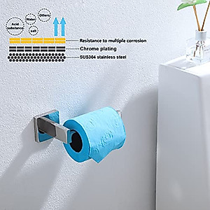 KOKOSIRI 24-Inch Single Towel Bar, Bathroom Towel Holder, Toilet Paper Holder, Bath Towel Hook Modern Robe Hook Coat Hook, Wall Mounted, SUS 304 Stainless Steel, Polished Chrome, B05A4-CH-L24