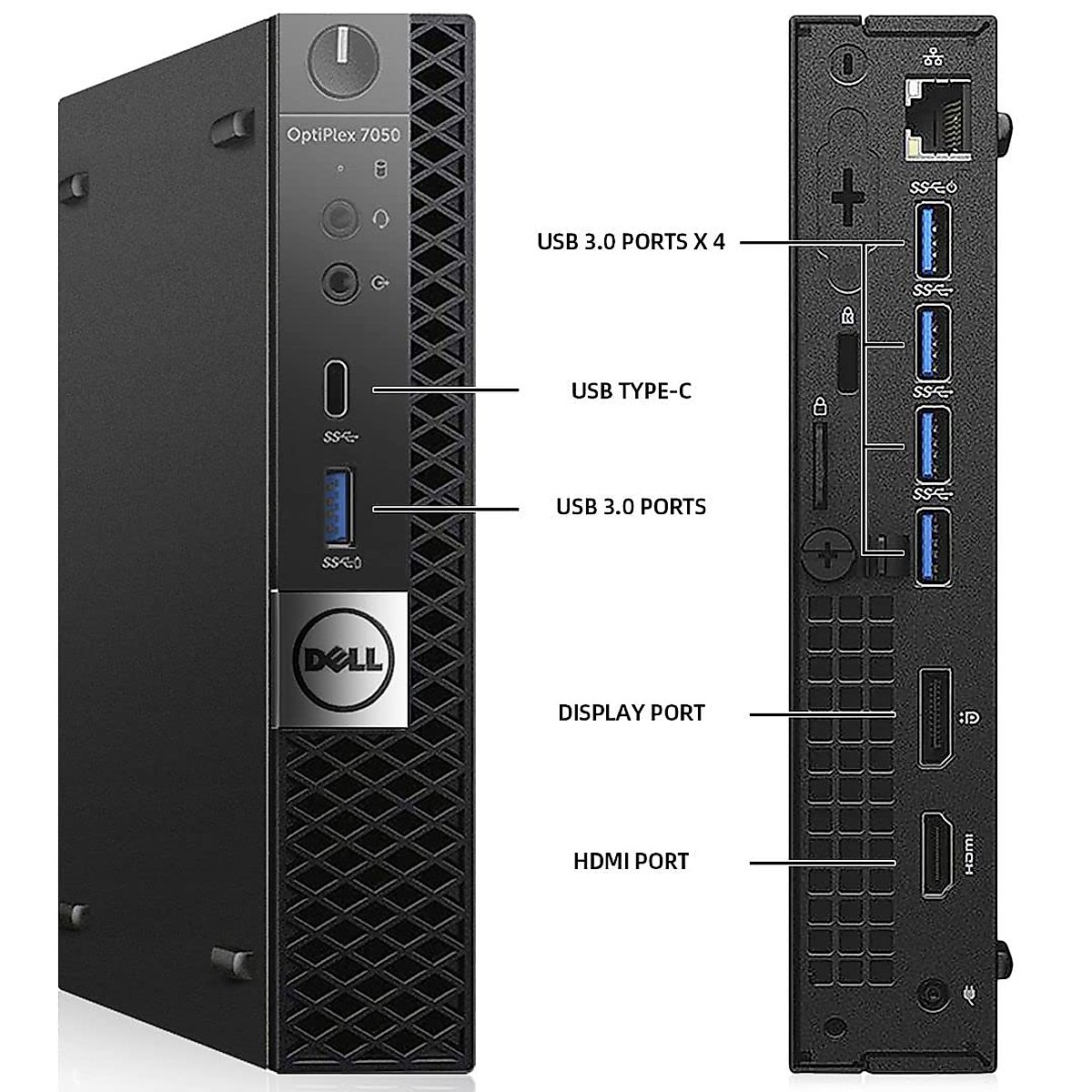 Dell OptiPlex 7050 Micro PC Mini Computers Desktop,Intel Core i7-6700T,32GB DDR4 Ram New 1TB M.2 NVMe SSD, AX210 Built-in WiFi 6e & Bluetooth, HDMI, Dual Monitor Support,Windows 10 Pro (Renewed)