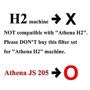 IonHiTech Replacement Filter Set Compatible with Jupiter Ionways ATHENA JS205 Water Ionizer (NOT Compatible with H2 Model)