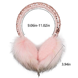 ZTL Women Winter Ear Muffs Fluffy Faux Fur Warm Earmuffs Girls Ear Warmer Soft Plush Outdoor Adjustable Ear Covers